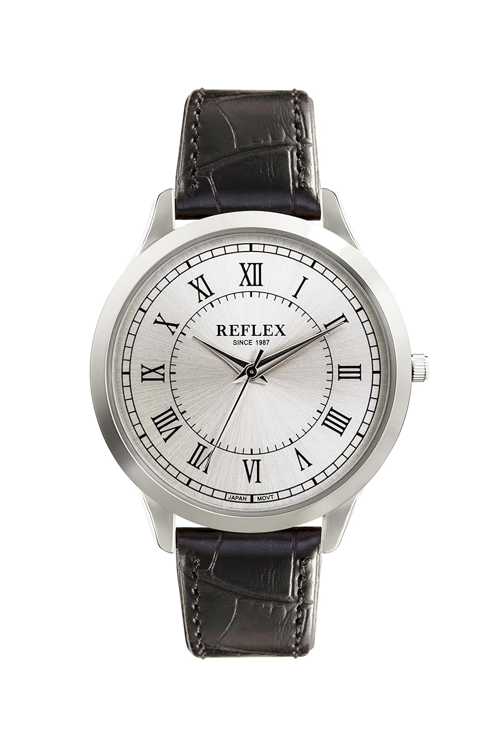 Reflex Mens Analogue Classic Quartz Watch with PU Strap REF0019: Amazon ...