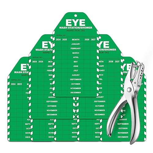 Eye Wash Station Inspection Tags 2024-07, Monthly Eye Wash Station ...