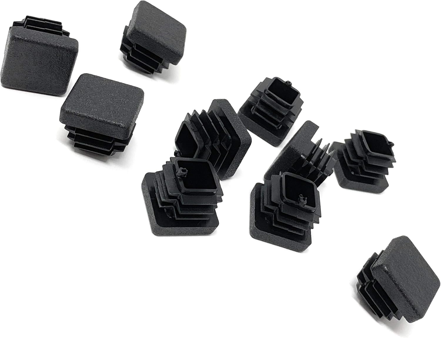 Design61 10x Square Pipe Plugs Lamellar Plugs 20 x 20 mm with Slats for ...