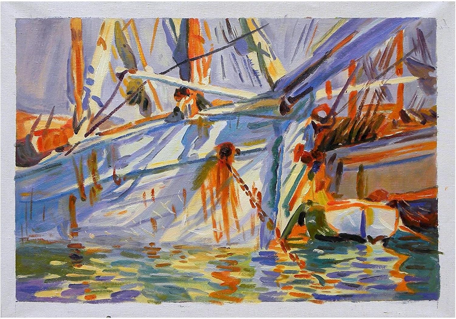 Amazon.com: In a Levantine Port - John Singer Sargent hand-painted oil ...