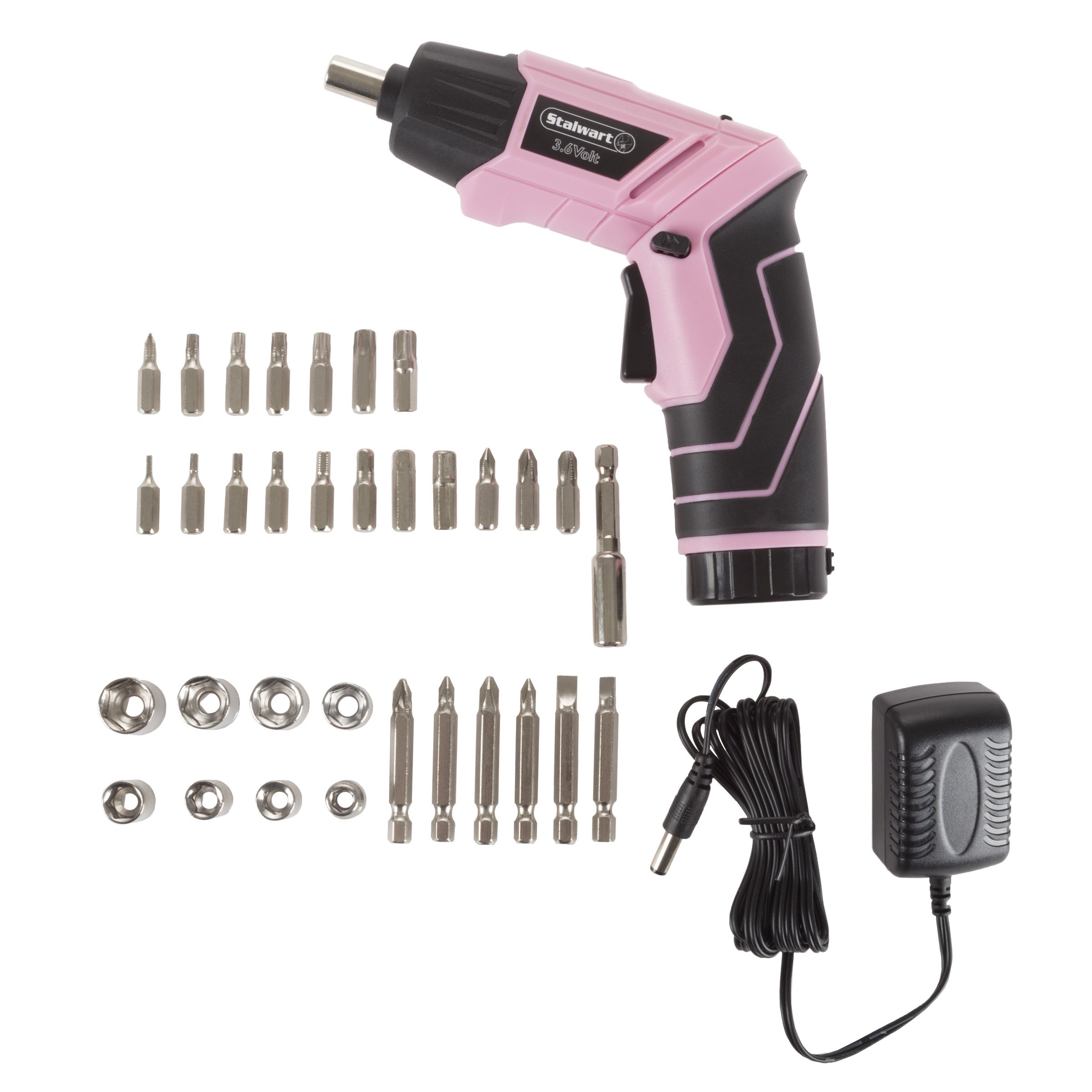 Mua Pivoting Electric Screwdriver - 45-Piece Pink Tool Set - Cordless ...