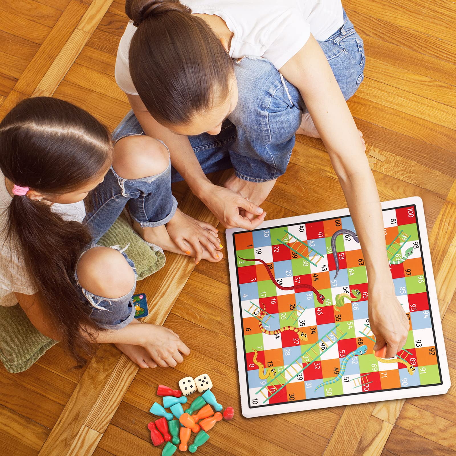 Mua 2 in 1 Snakes and Ladders, Ludo Game Set, 12 x 12 Inch Ludo Board ...