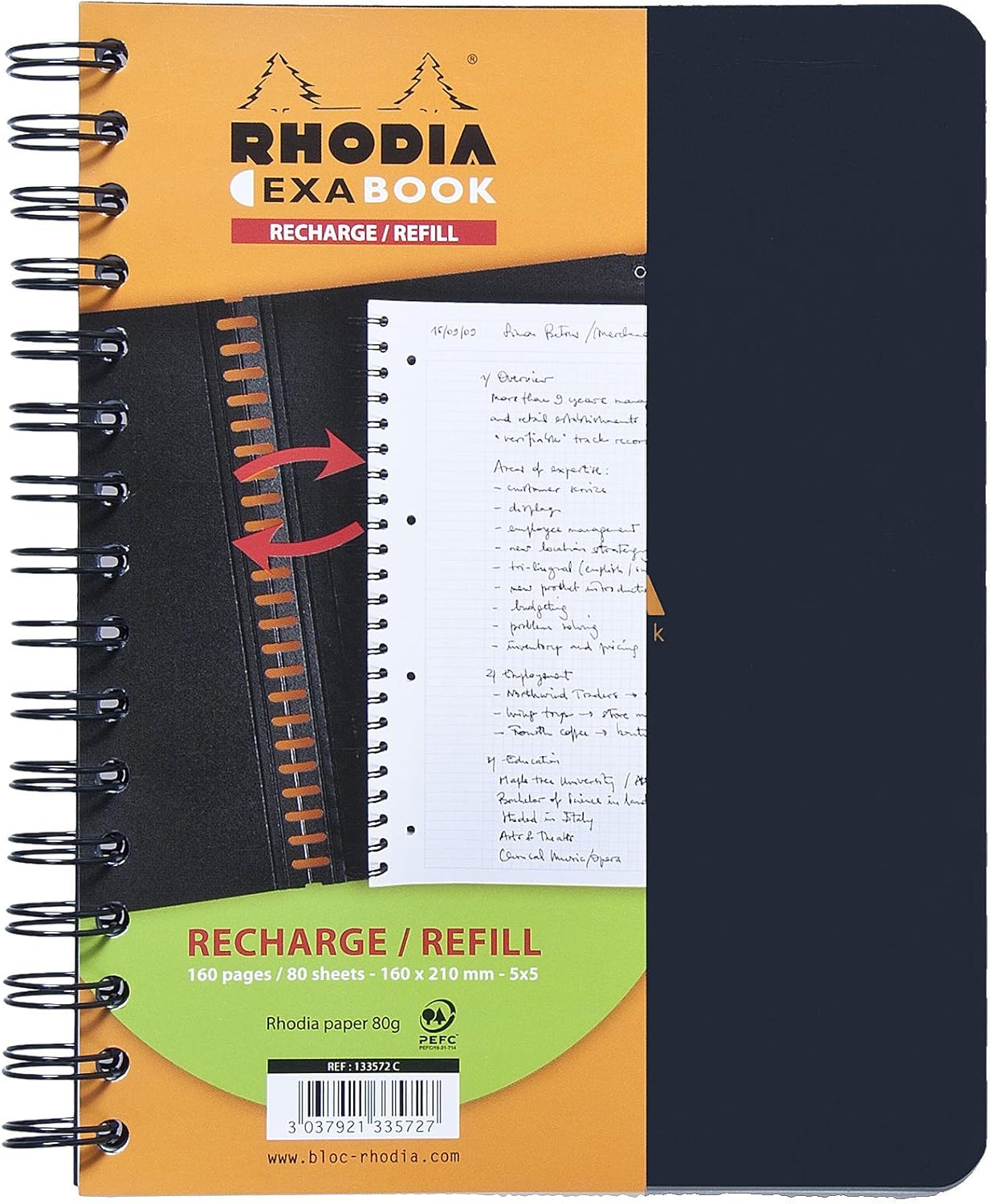 Rhodia Exabook Refill, A5+, Square Ruling: C Rhodia: Amazon.co.uk ...