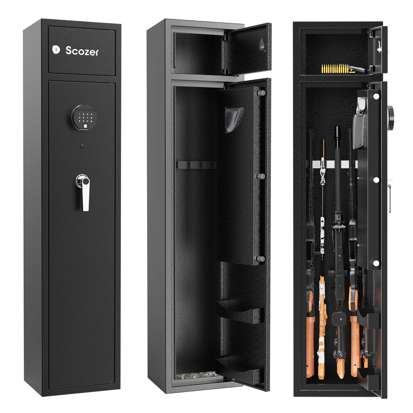 Buy SCOZER Biometric Safe, Quick Access Long Security Cabinet for 4 ...