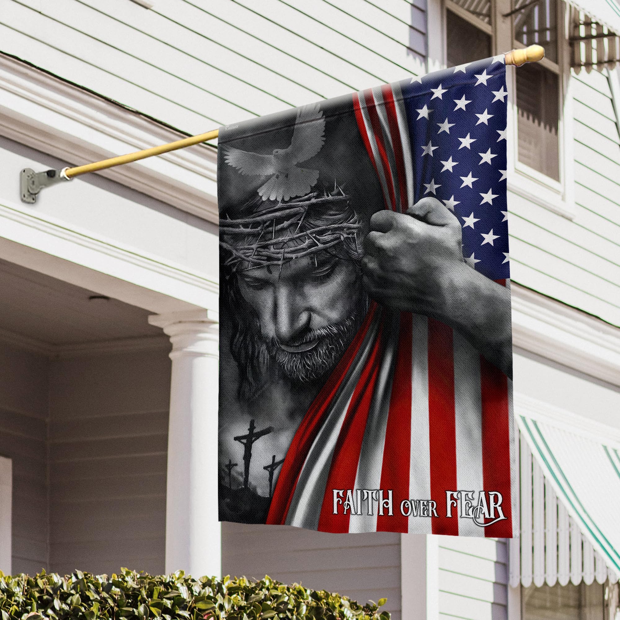 FLAGWIX Christian Patriot American Flags, Faith Over Fear God Flag ...