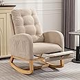 Amazon.com: MEETFAV Modern Nursery Rocking Chair with Footrest, High ...