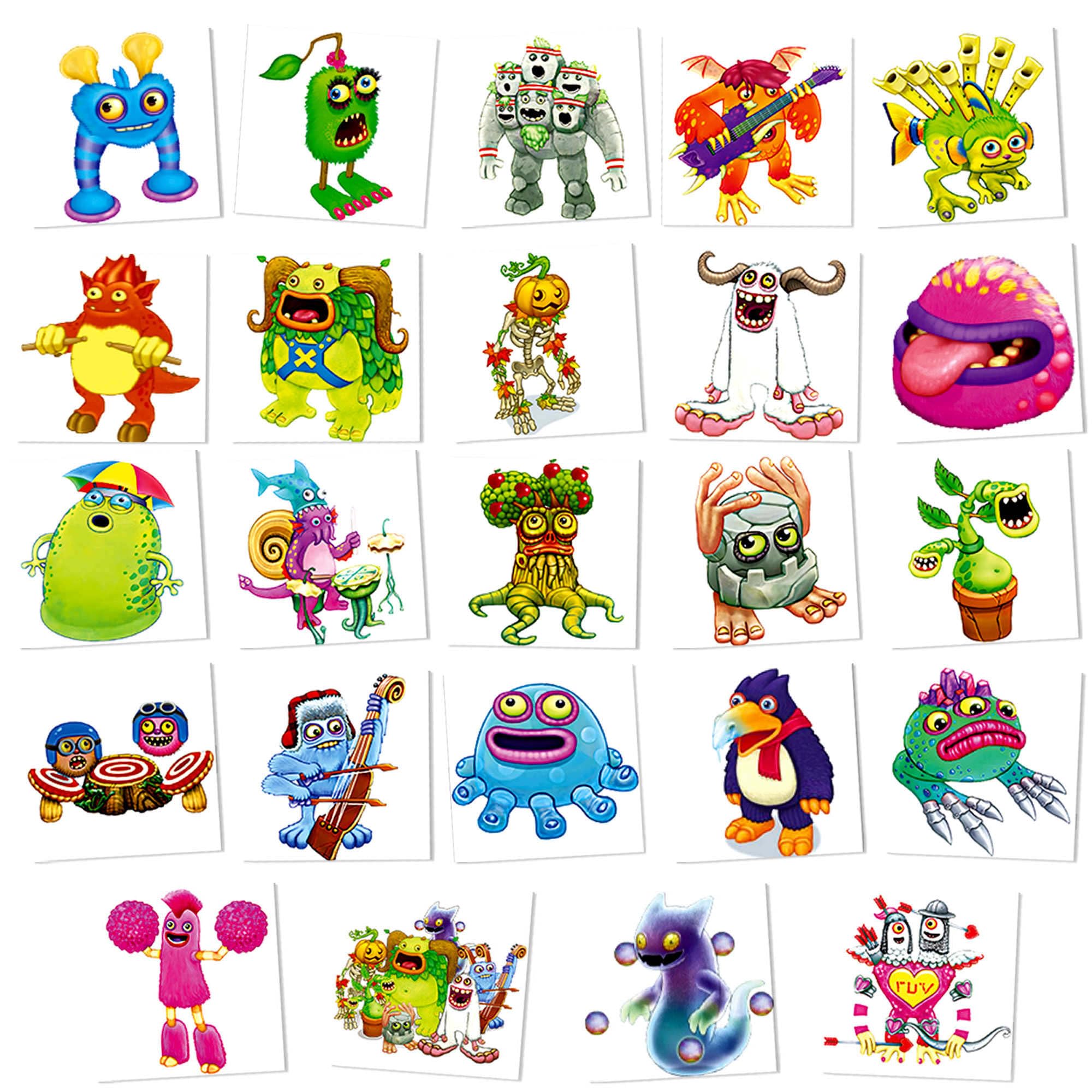 Mua 48PCS Singing Monsters Tattoo Stickers - My Theme Party Favor ...