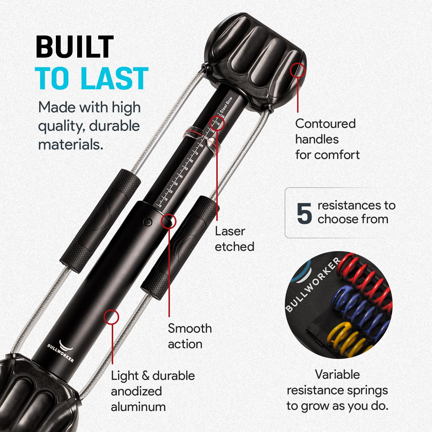 Bullworker Isometric Exercise Equipment - Steel Bow 20", Portable At ...