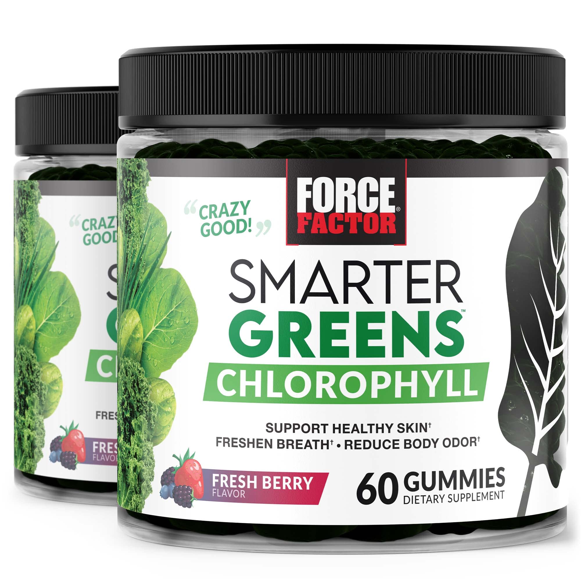 Mua FORCE FACTOR Smarter Greens Chlorophyll Gummies 2-Pack, Support ...