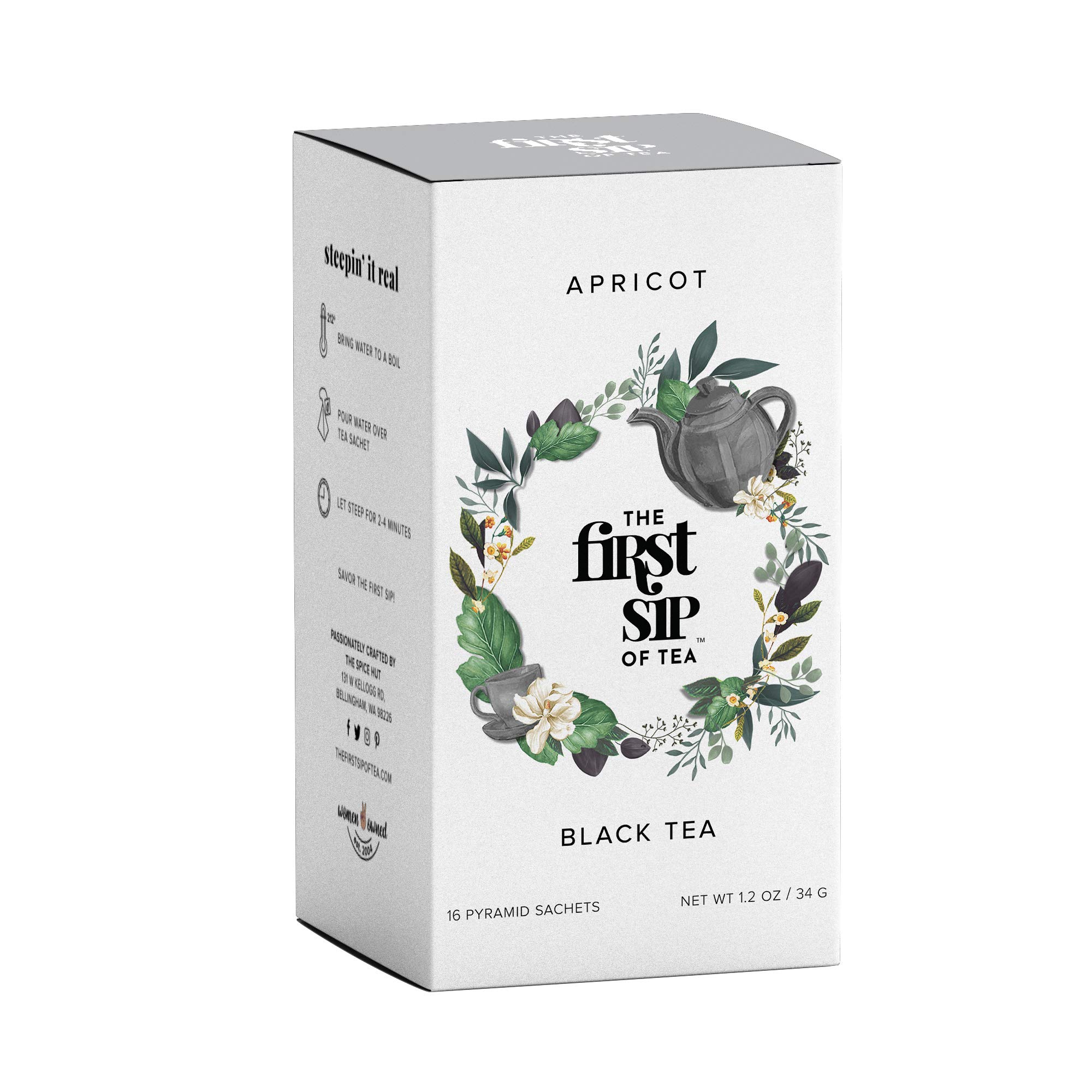 Mua Apricot Black Tea, Pyramid Tea Bags, High Caffeine, Hot & Iced Tea ...