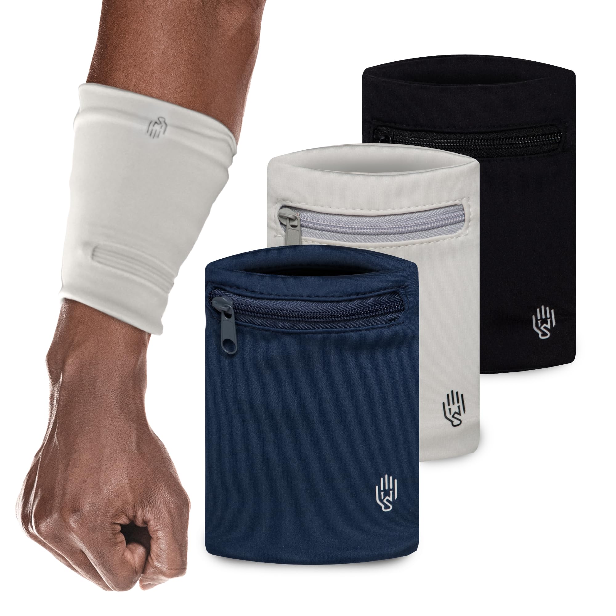 3 Pack Wrist Wallet for Men and Women, Lightweight Wristband for ...