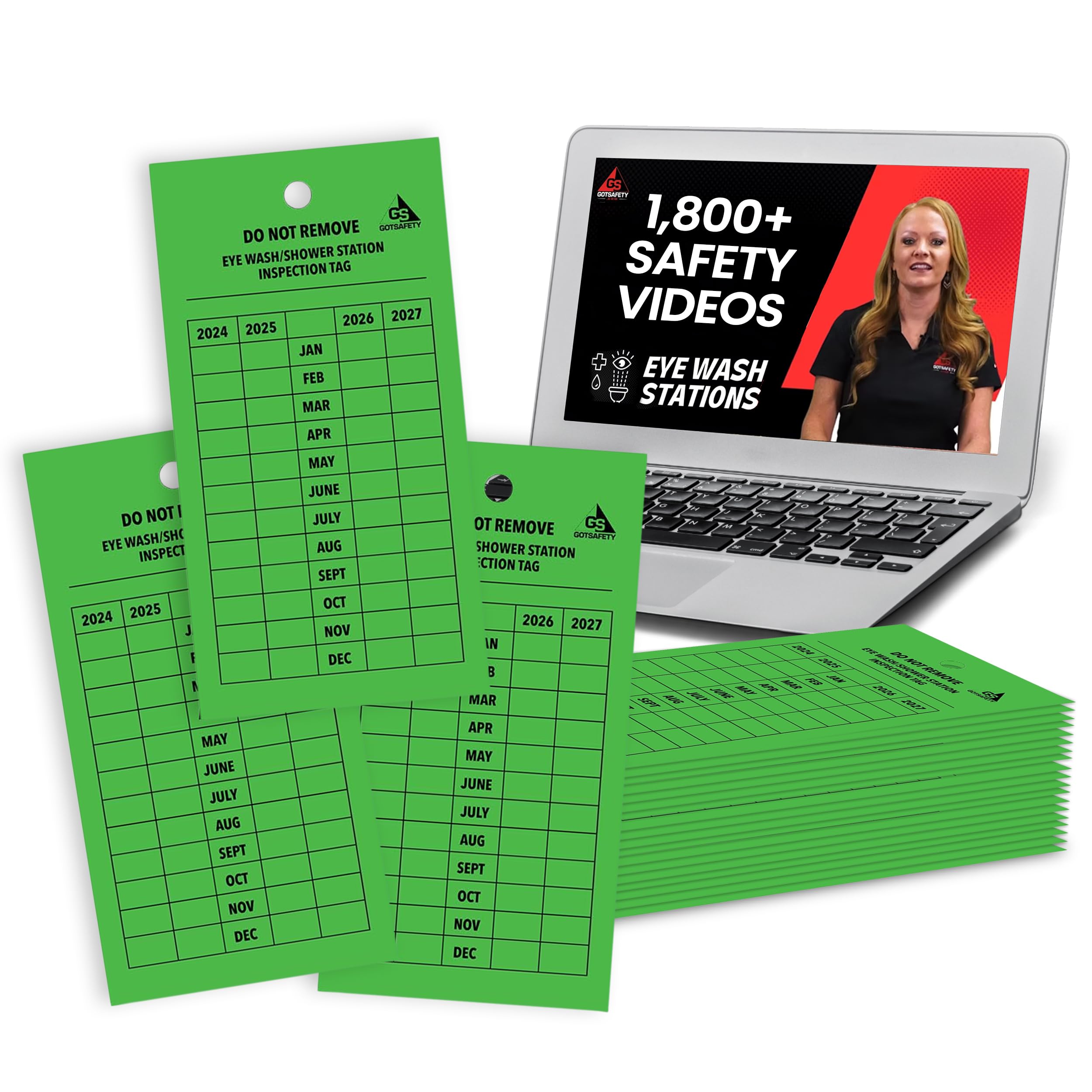 Mua Eye Wash Station Inspection Tags - [25 Pack], 4-Year Monthly ...