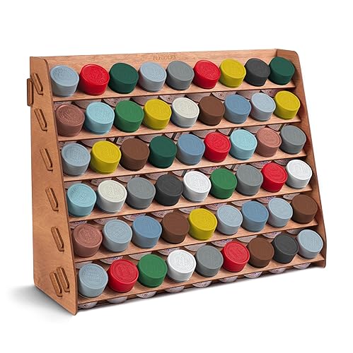 Plydolex Paint Rack Organizer with 54 Holes Suitable for Tamiya Paints ...