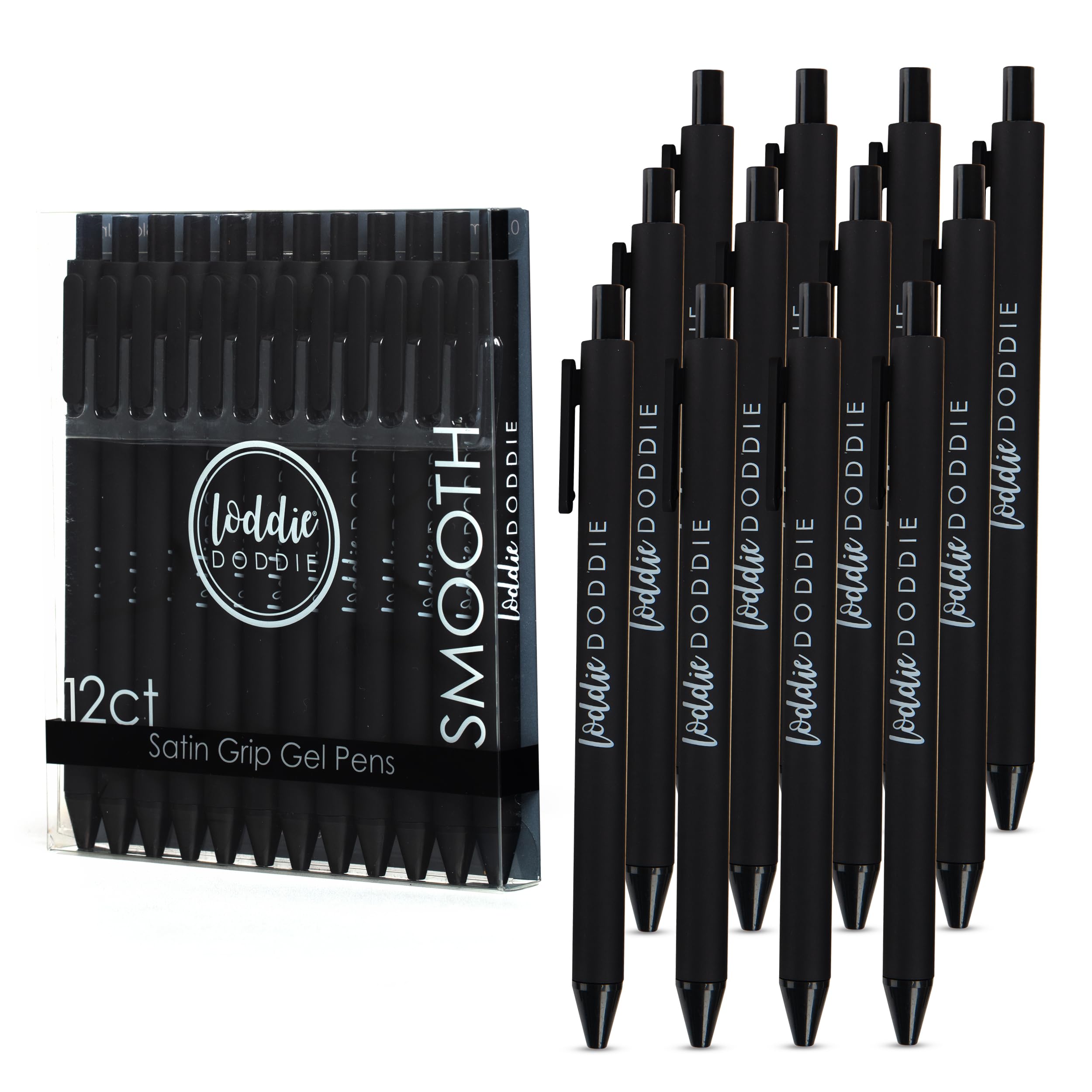 Mua Loddie Doddie Black Gel Pens for Journaling & Note Taking, 12 Pack ...