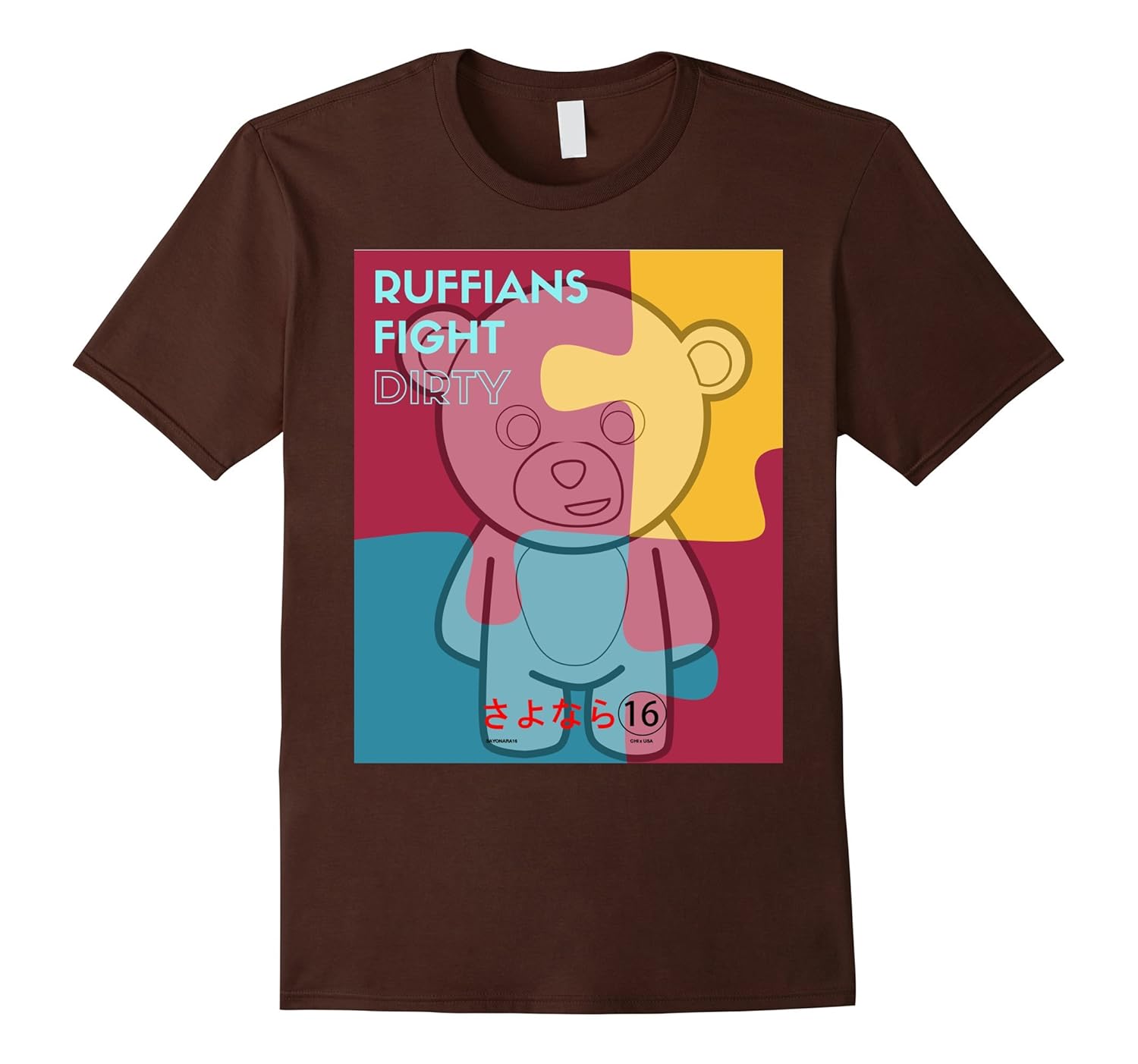 Ruffians Fight Dirty Cartoon Anime Bear Tee-4LVS – 4loveshirt
