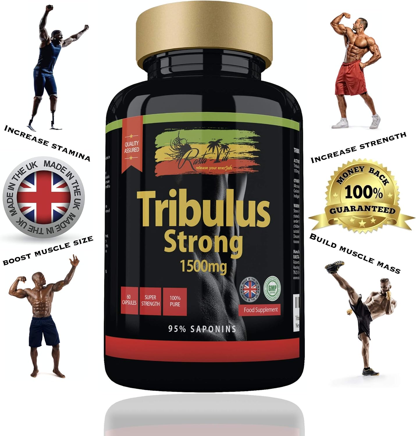 Tribulus Terrestris Strong capsules | Maximum SAFE 95% Saponins with ...
