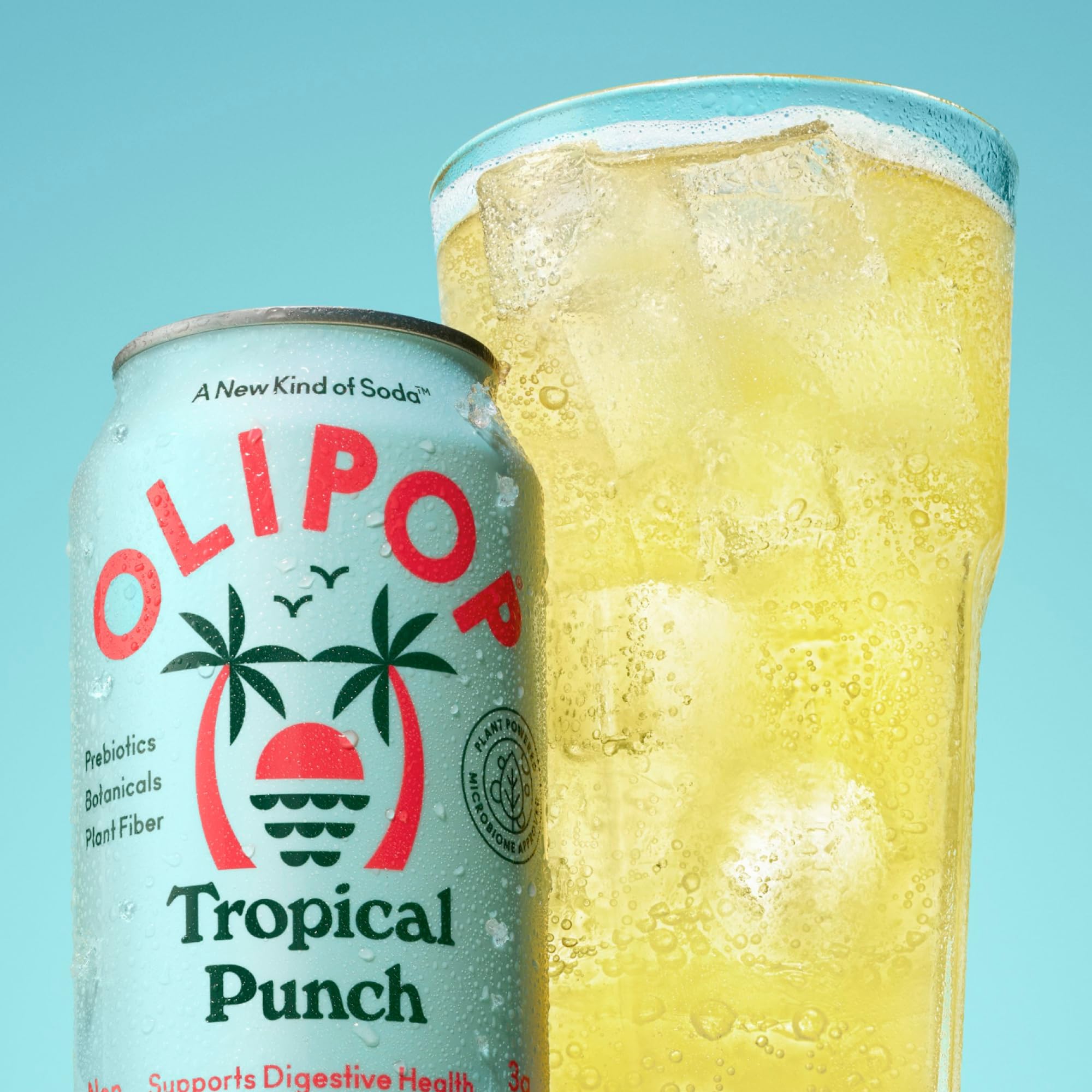 OLIPOP Prebiotic Soda Pop, Tropical Punch, A New Kind Of Soda Packed With Prebiotics, Fiber, And ...