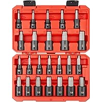 TEKTON 1/2" Drive Hex Bit Socket Set, 24-Piece (1/4-3/4 In, 6-19 mm) | SHB92301 141[並行輸入] ソルボワ ...