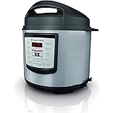 Sunbeam PE6100 6L Electronic Aviva Pressure Cooker, Stainless Steel ...