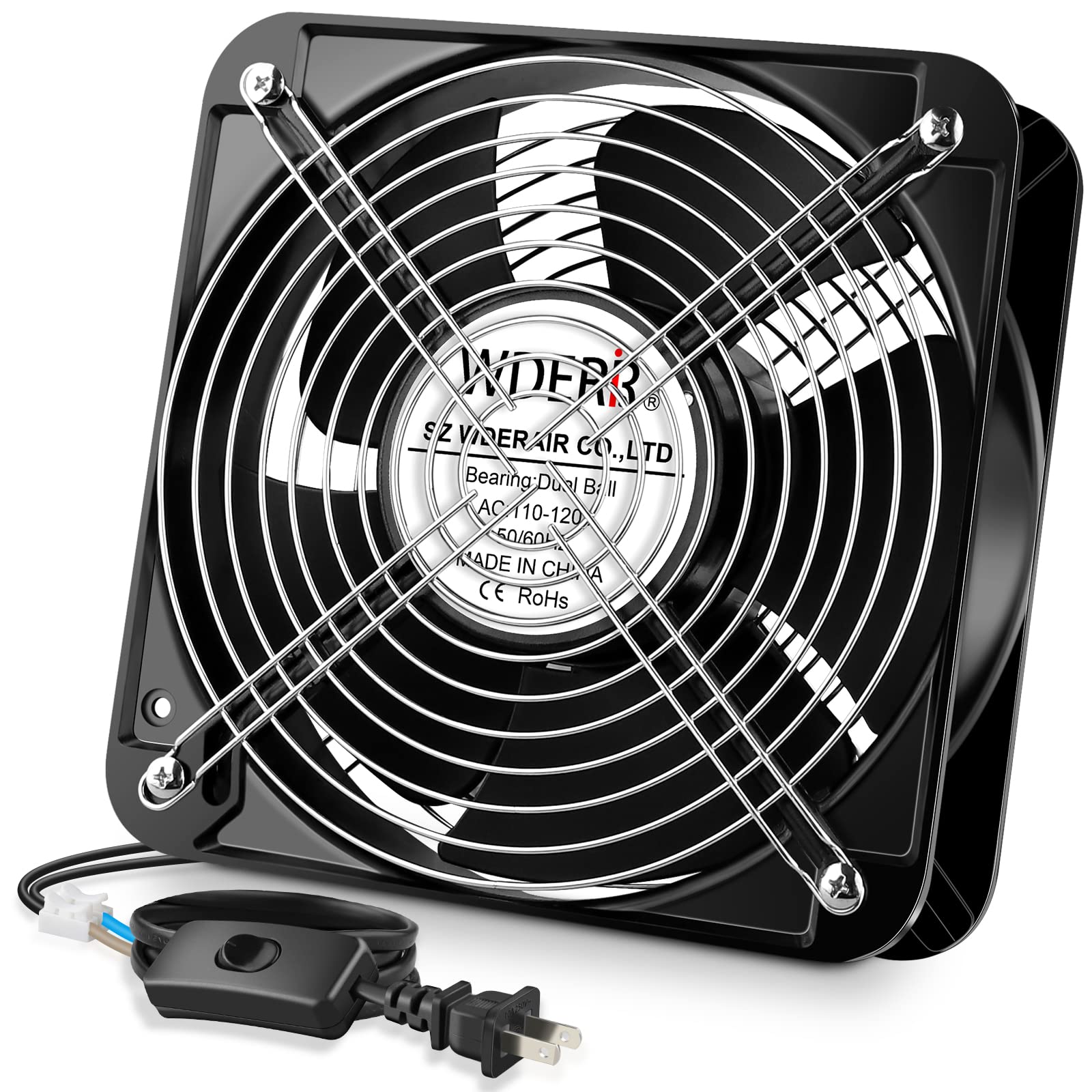 Mua WDERAIR Axial Heavy Industrial Metal Fan AC 110V 120V 200mm x 60mm ...