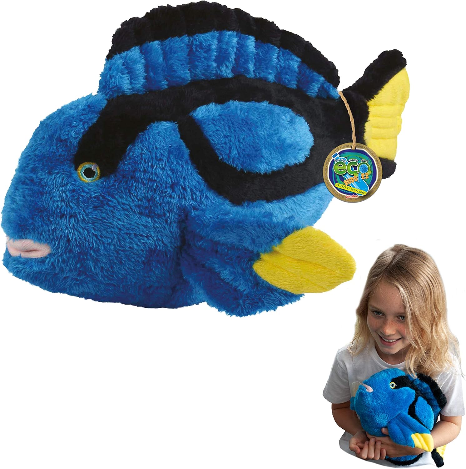 EcoBuddiez – Blue Tang from Deluxebase. Large 40cm Soft Plush Animals ...
