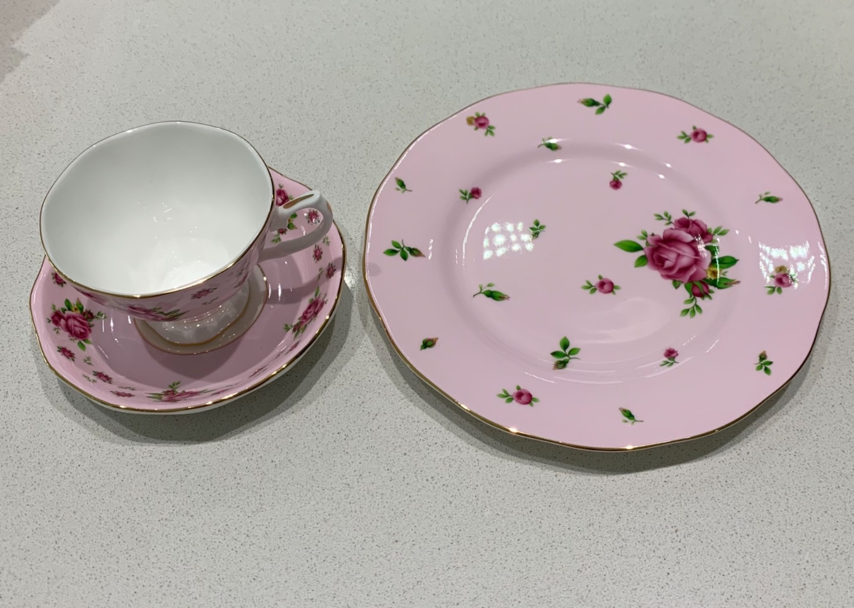 $12/mo - Finance Royal Albert New Country Roses Pink 3-Piece Set ...