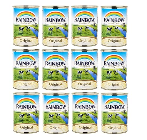 Rainbow Evaporated Milk Full Cream Sterilized 13oz. 410g each 12 Cans ...