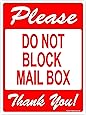 Amazon.com: Please Do Not Block My Mailbox Warning Stickers 2X ...