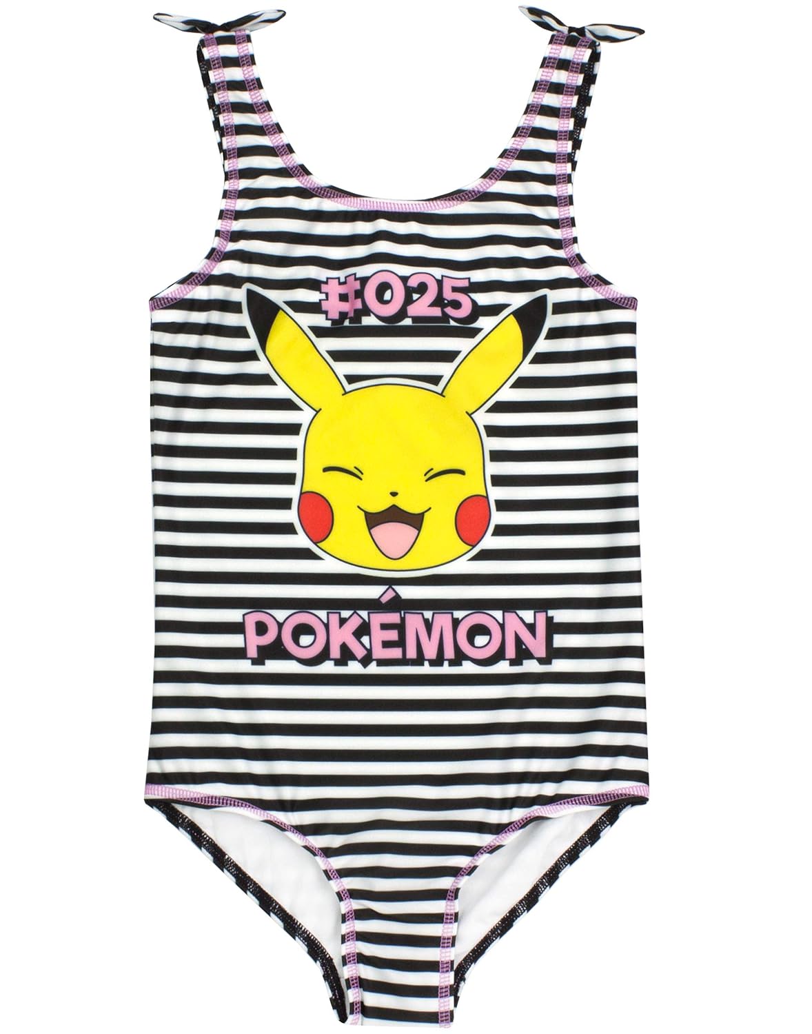 Buy Pokemon Swimsuit Girls Pikachu Black & White Swimming Costume Kids ...