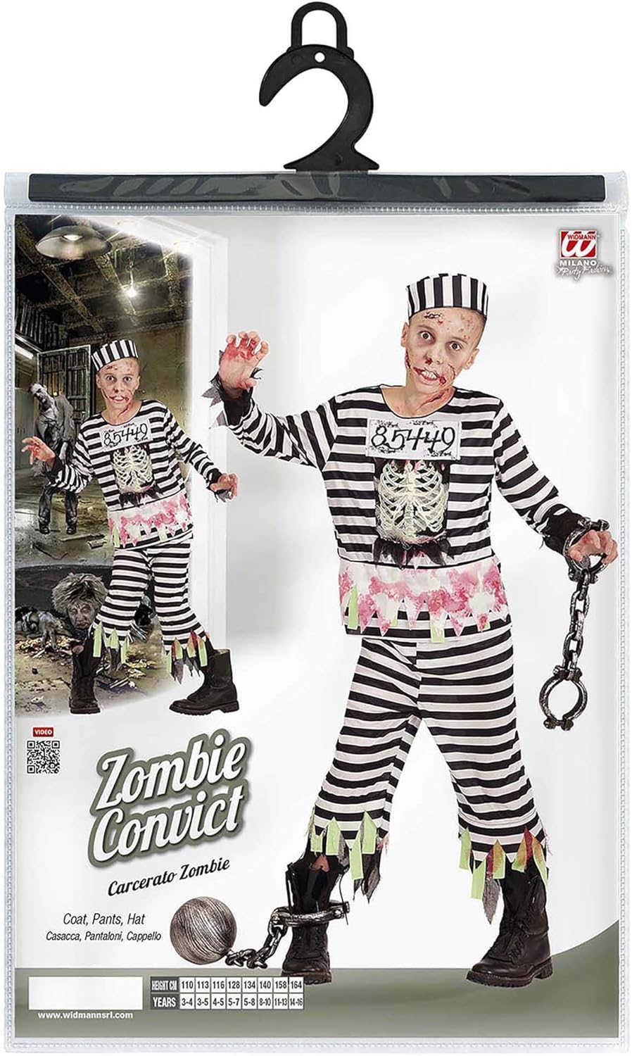 WIDMANN 11011669 Children’s Zombie Convict Costume, 140 cm – BigaMart