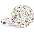 Amazon.com | Bico Red Spring Bird Ceramic Dinner Plates Set of 4, 11 ...