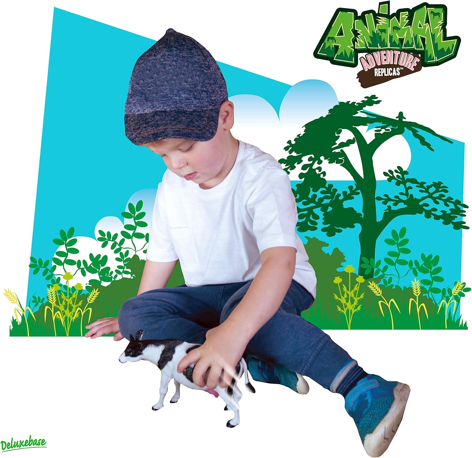 Animal Adventure Replica – Cow from Deluxebase. Cow Toy Replica Figure ...