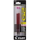 Amazon.com : Pilot, G2 Gel Ink Refills, Bold Point 1 mm, Red, Pack of 2 ...