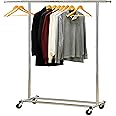 Amazon.com: Simple Houseware Heavy Duty Double Rail Clothing Garment ...