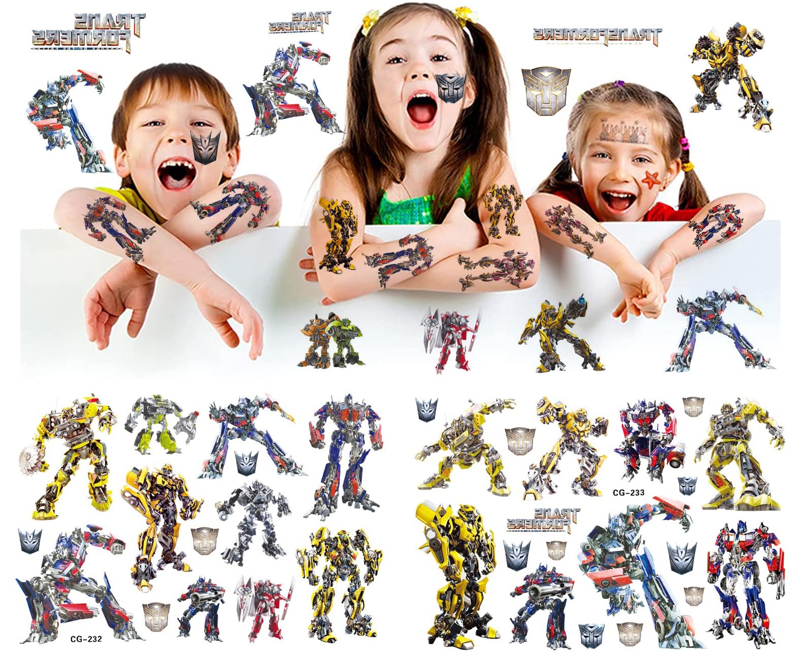 Mua Transformers Temporary Tattoo,4 Sheets Transformers Tattoo for Kids ...