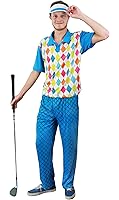 Funny Guy Golfer Adults Pub Golf Fancy Dress Costume Men (Men: Medium ...