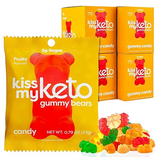 Kiss My Keto Sugar Free Gummy Bears, 48-Pack – Satisfy Cravings while ...
