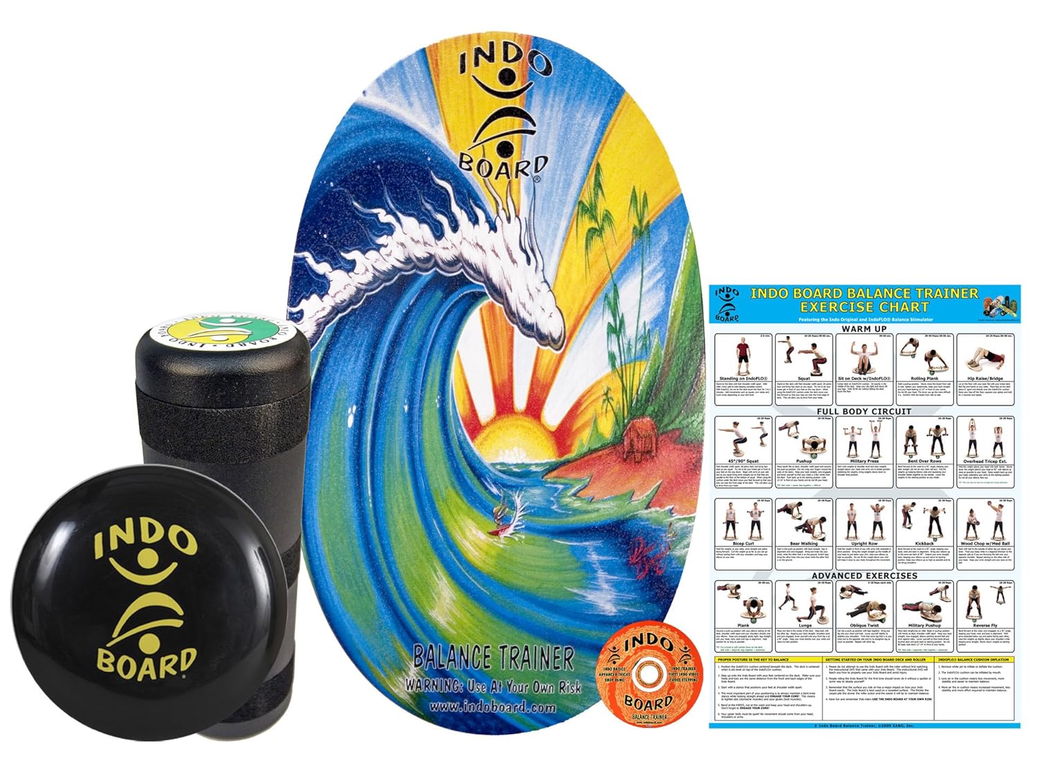 Amazon.com : INDO BOARD Original Training Package Balance Board ...
