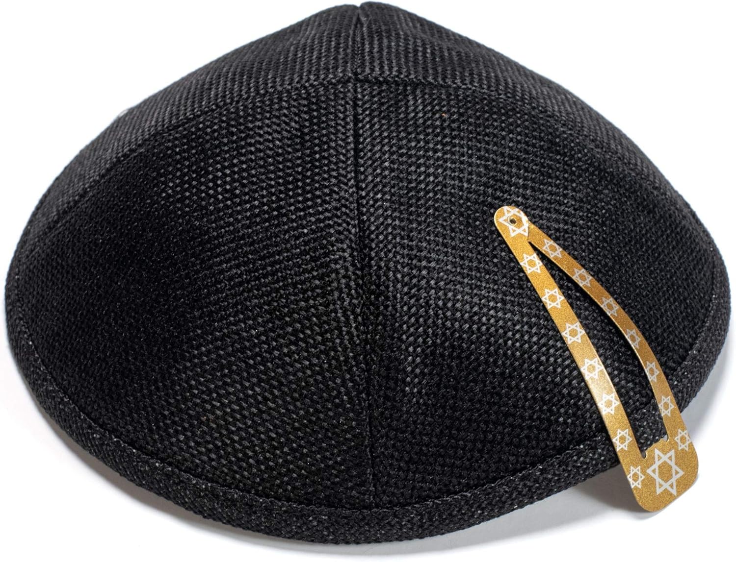 Elegant Black Linen Kippah Yarmulke Jewish Yamaka Kippa Israel Cap ...