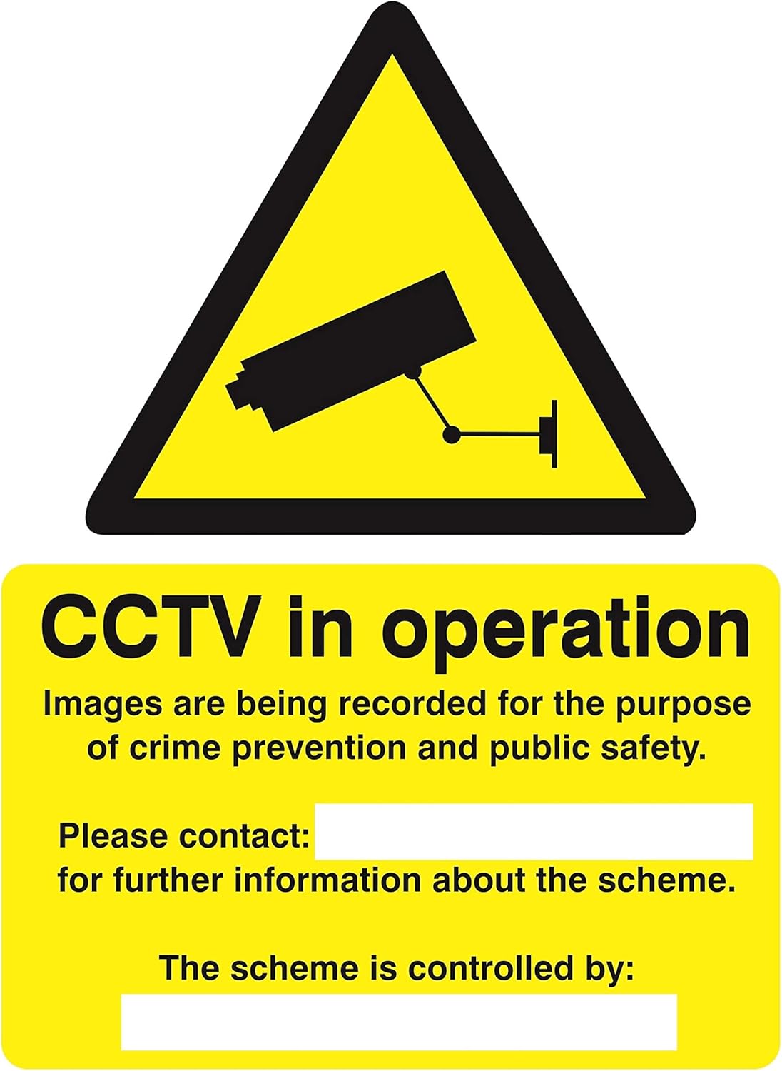 Seco Warning CCTV Cameras in Constant Operation Sign, 200mm x 300mm ...