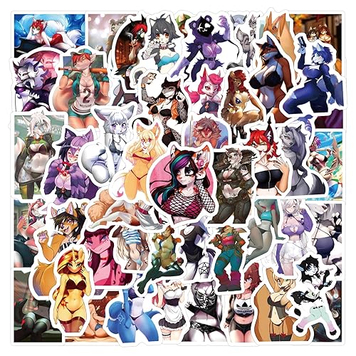 Sexy Furry Stickers 60 PCS Cartoon Stickers Waterproof Stickers for ...