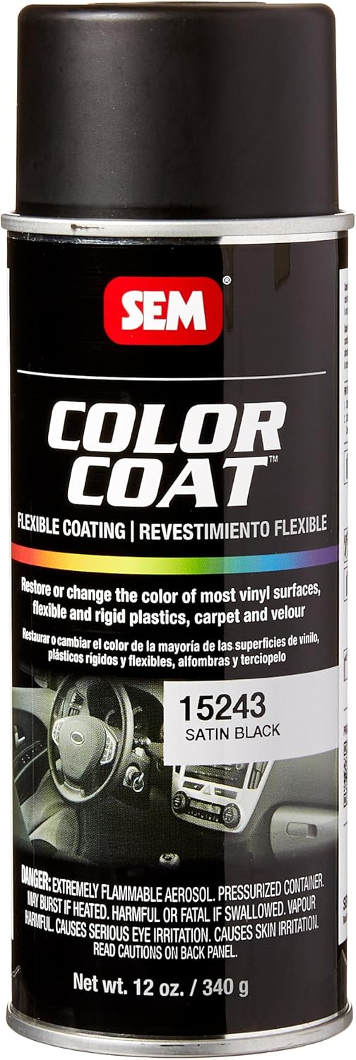 SEM Products 15243 Satin Black Color Coat - 12 oz.: Amazon.ca: Automotive