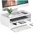 Amazon.com: FITUEYES Monitor Stand - 2 Tier Computer Monitor Riser with ...