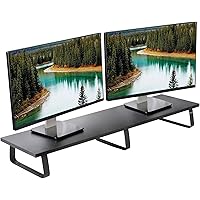 Amazon.com: VIVO 39 inch Extra Long Monitor Stand, Wood & Steel Desktop ...