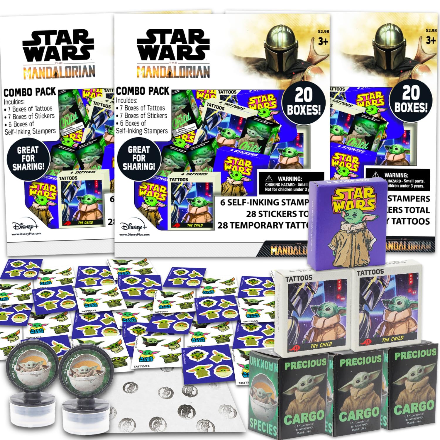 STAR WARS Baby Yoda Party Favors Bulk Set ~ Bundle with 60 Pieces ...