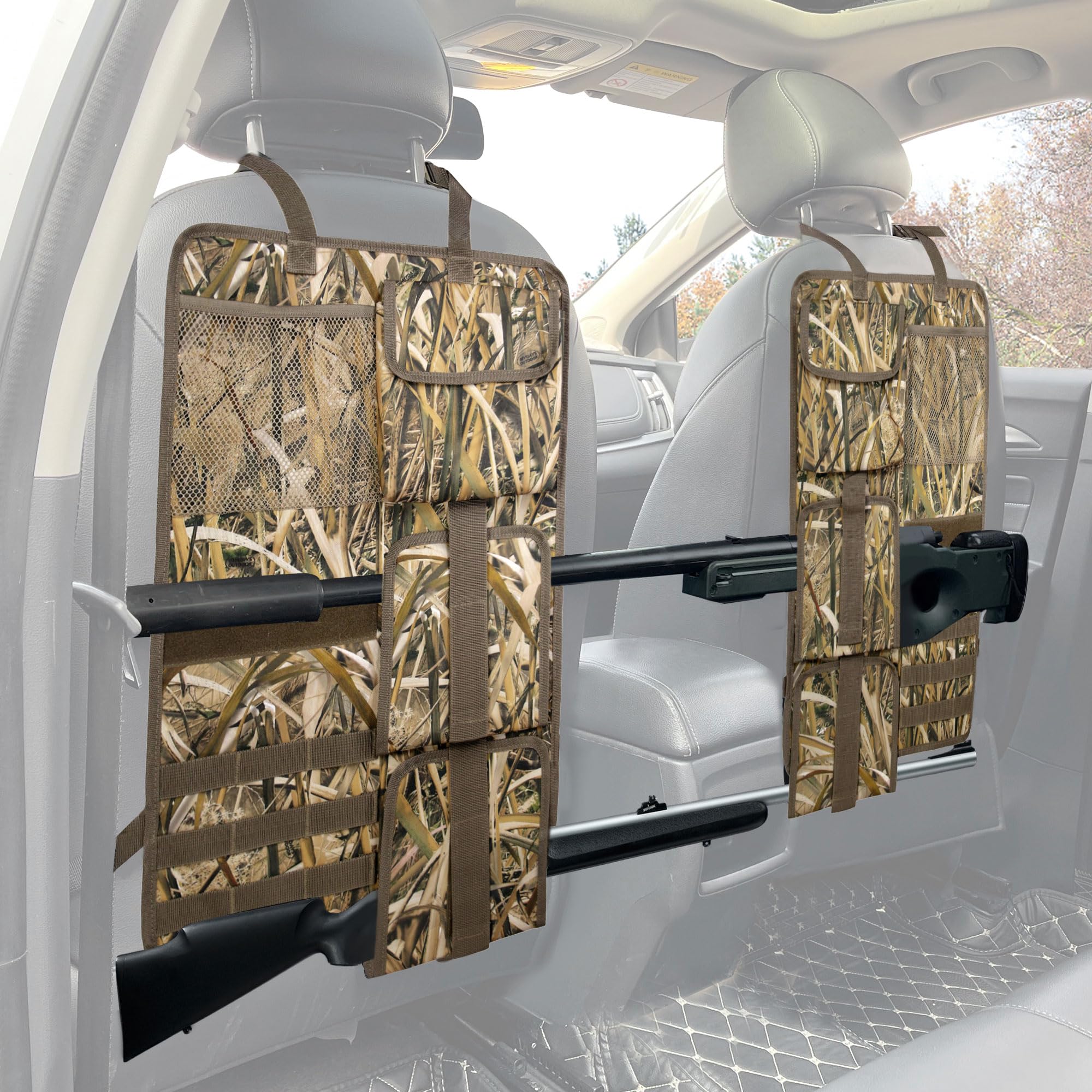 MYDAYS 2 Pack Tactical Seat Back Gun Rack, Camo Front Seat Organizer ...