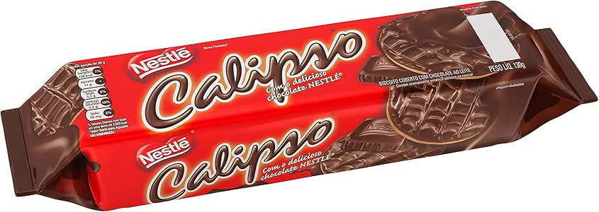 Biscoito, Calipso, Coberto, Chocolate, 130g: Amazon.com.br: Alimentos e ...