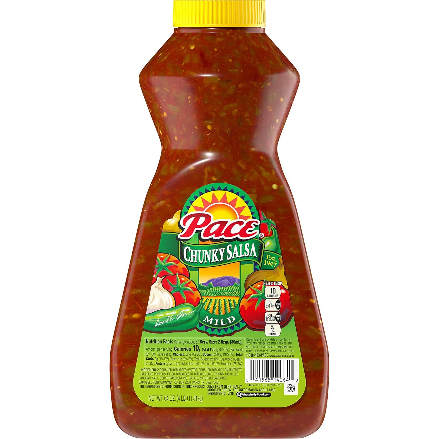 Amazon.com: Pace Chunky Salsa, Mild, 64 oz. Jar