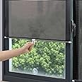 Amazon.com: No Drilling Retractable Roller Window Shades W/3 Suction Cups, Blackout Blind Shade ...