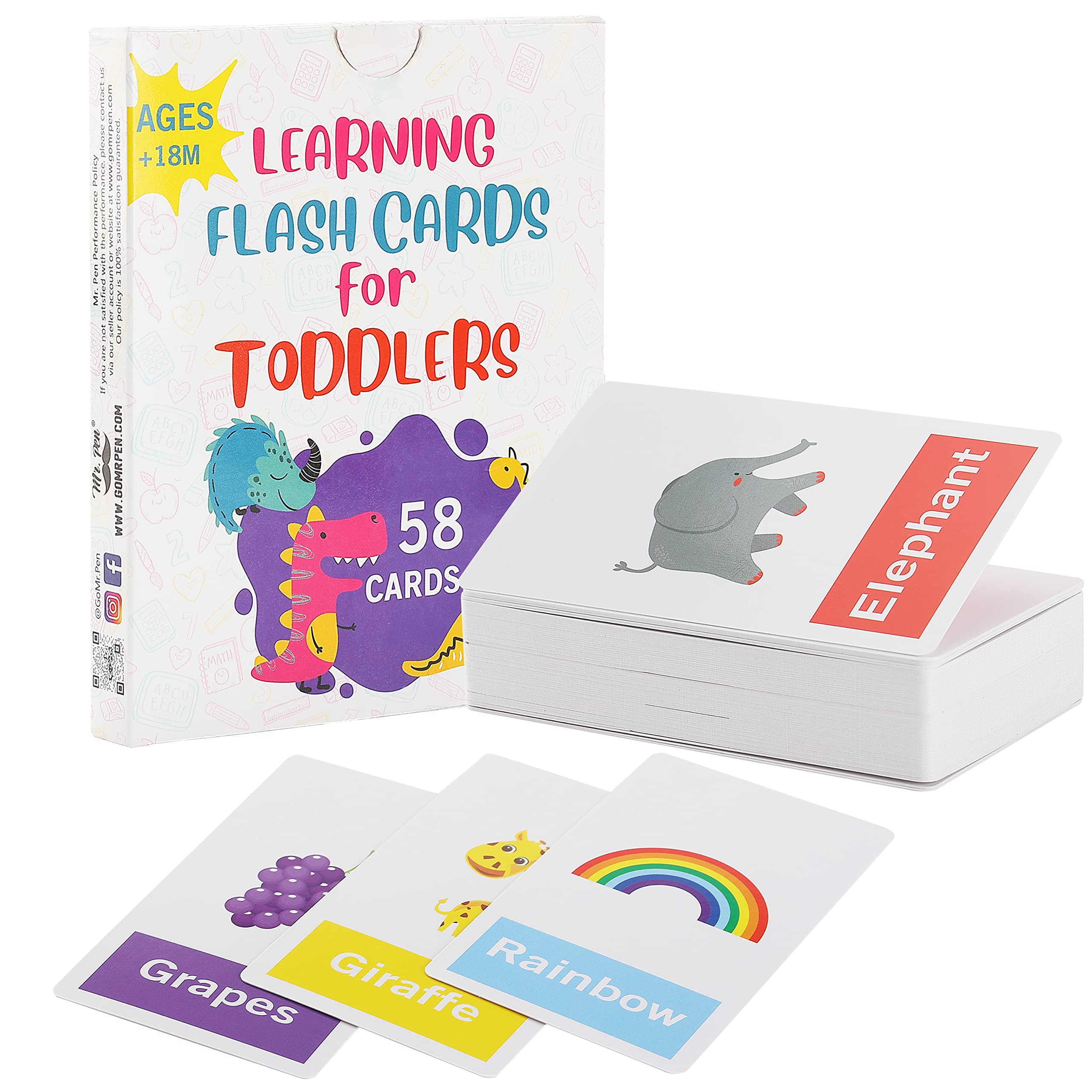 Mua Mr. Pen Alphabet Flash Cards for Toddlers - Double-Sided, 58 ...